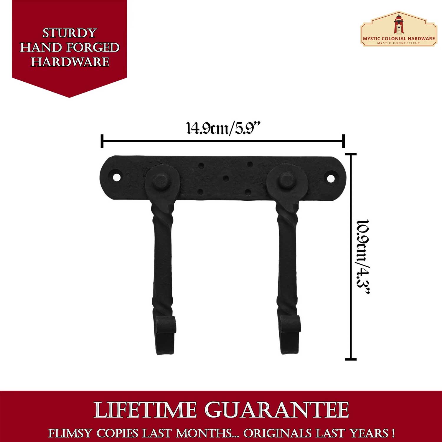 Rustic Two-Hook Wall Hook - Timeless Blacksmithing Craftsmanship – Calimacil