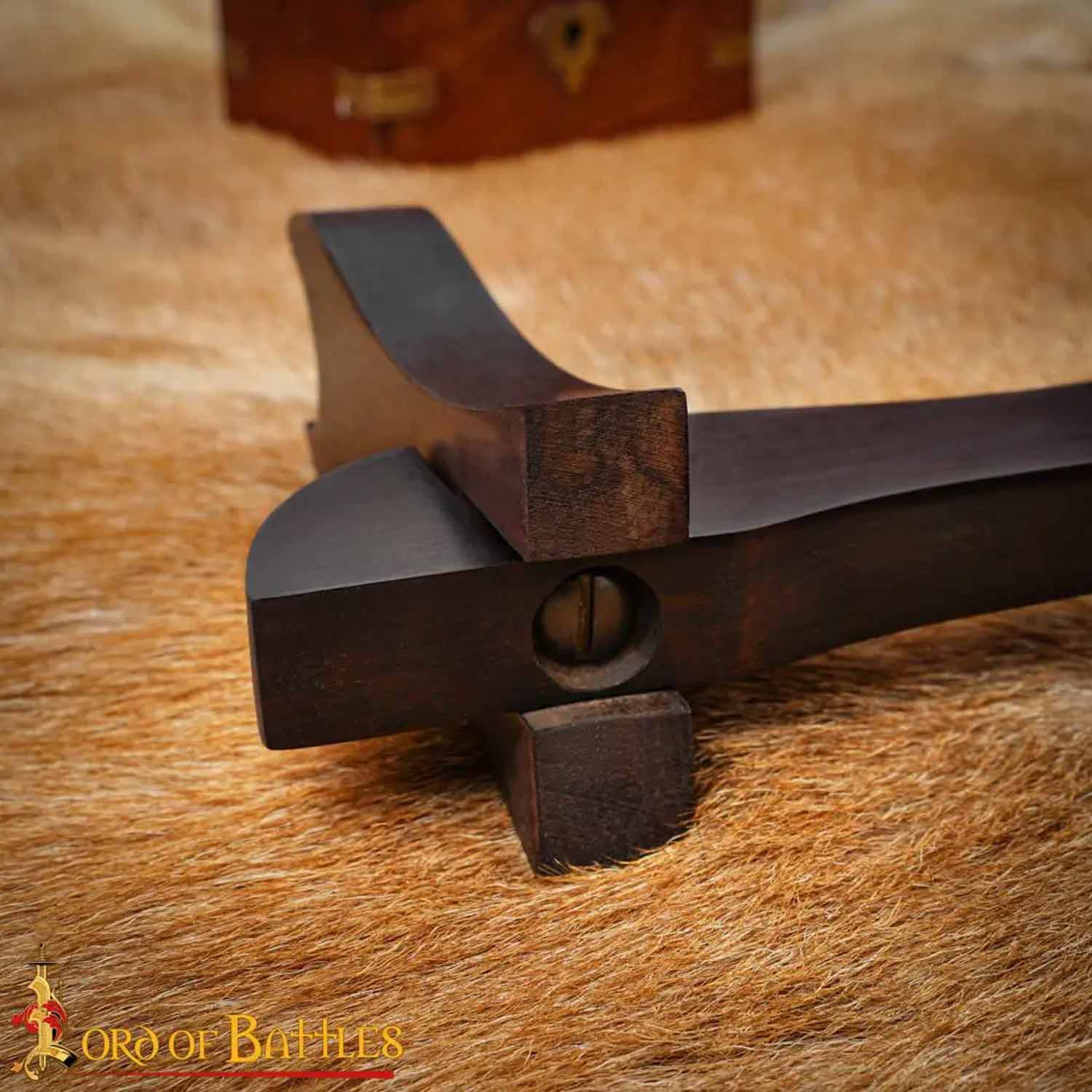 Handcrafted One-Tier Sword & Axe Stand – Solid Hardwood Display – Calimacil