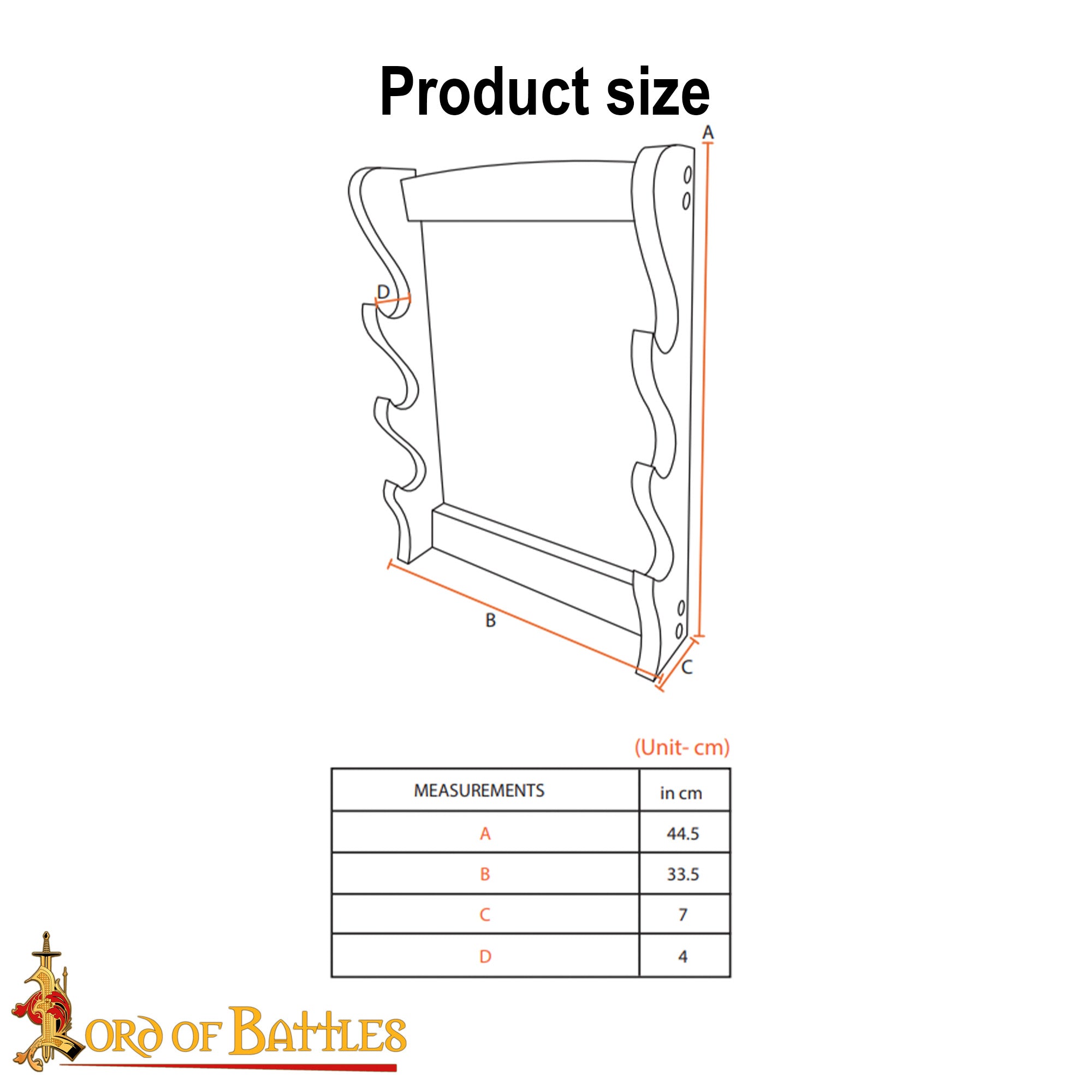 Hanging Wooden Weapon Stand – Three-Tier Display for LARP Gear – Calimacil