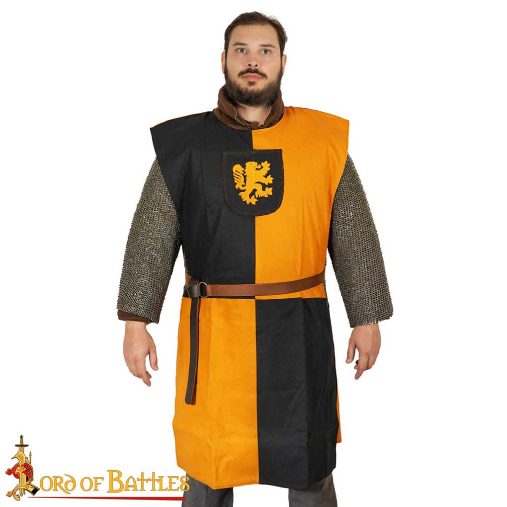 Rampant Lion Heraldic Tunic – Medieval Cotton Surcoat for Adults ...