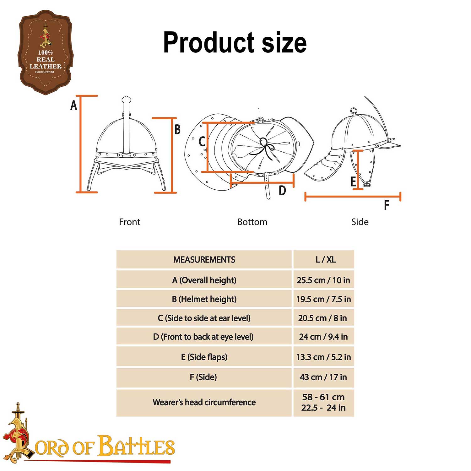 Medieval Steel Helmet with Liner- 18-Gauge LARP & Cosplay Armor – Calimacil