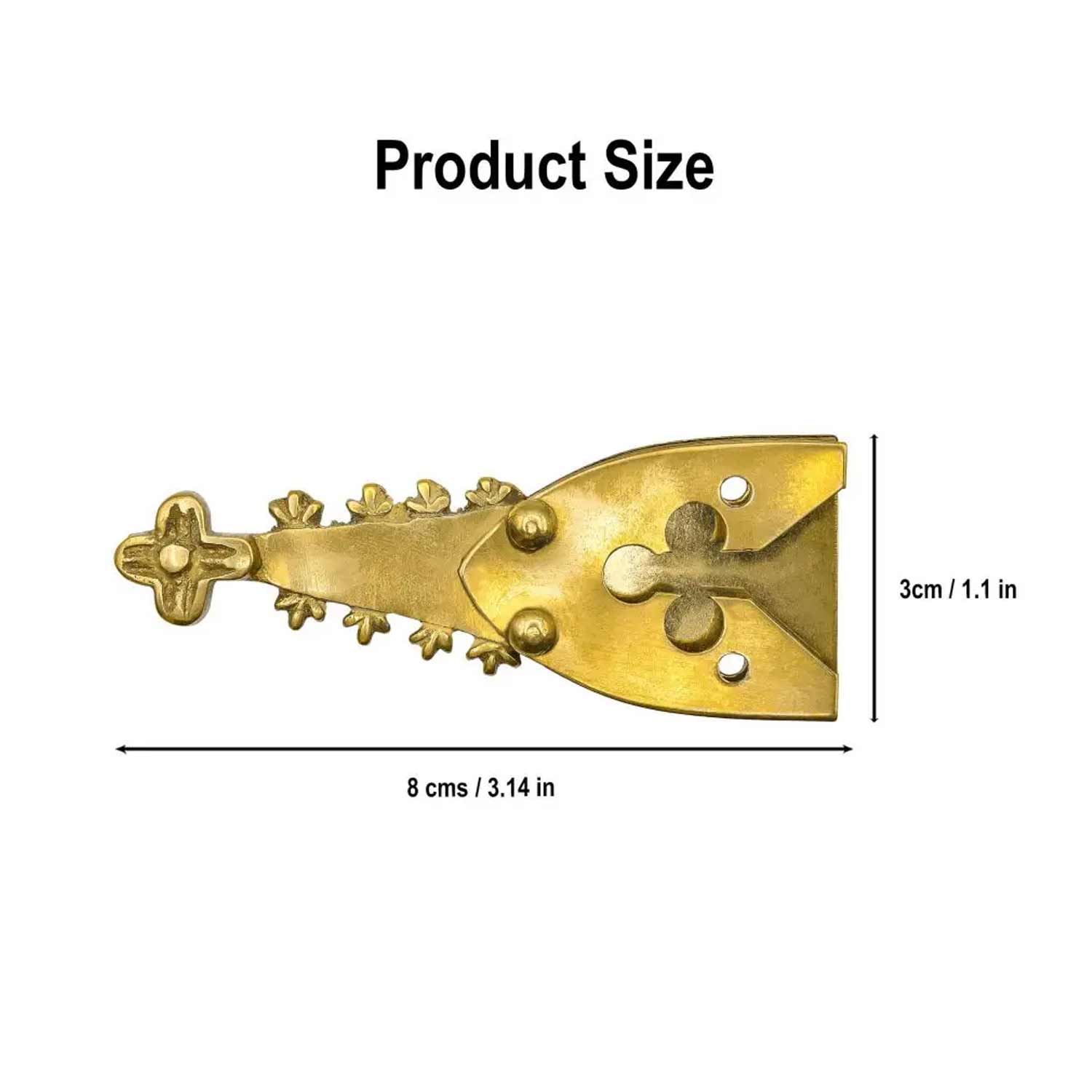 Renaissance Brass Belt End – Solid Brass Chape for 3 cm Belts – Calimacil
