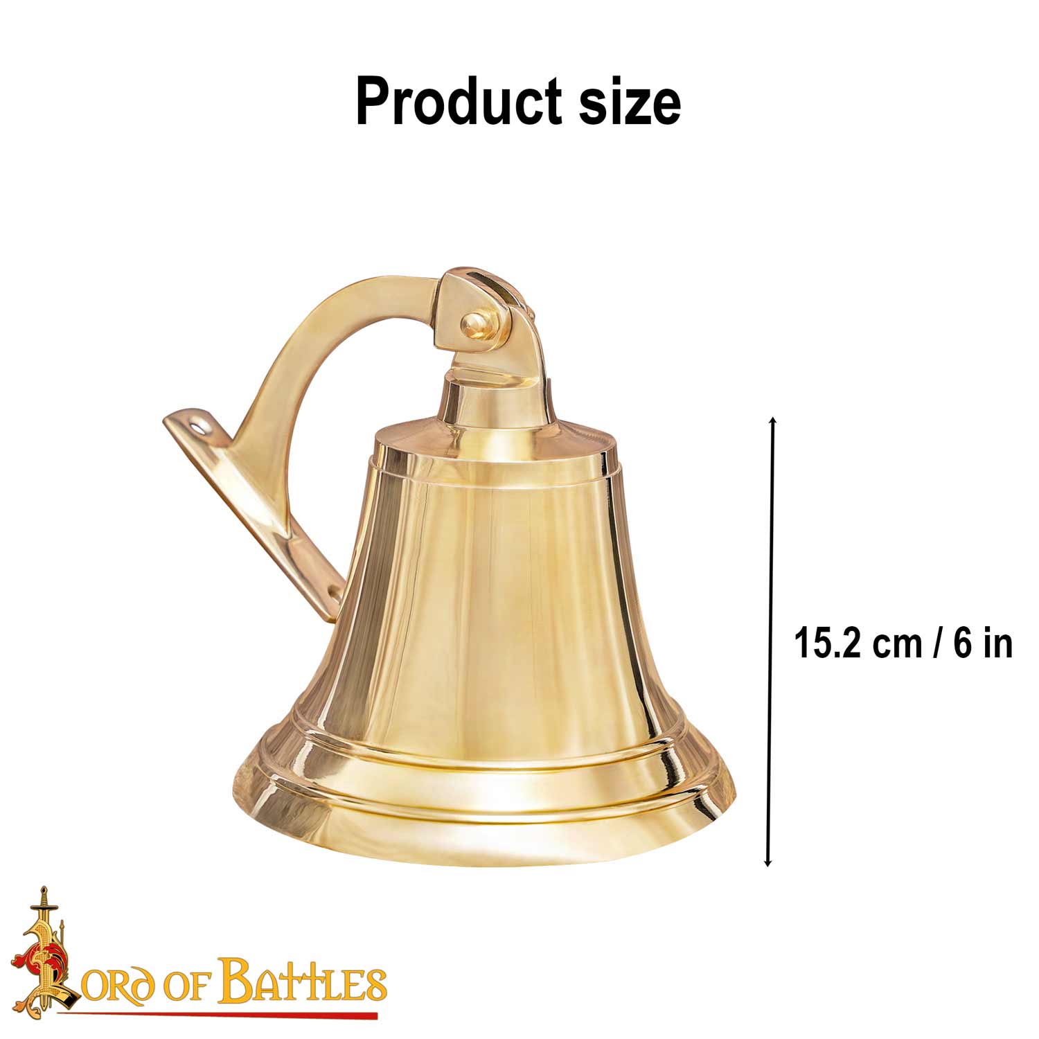 Solid Brass Signal Bell – LARP, Reenactment & Nautical Decor – Calimacil