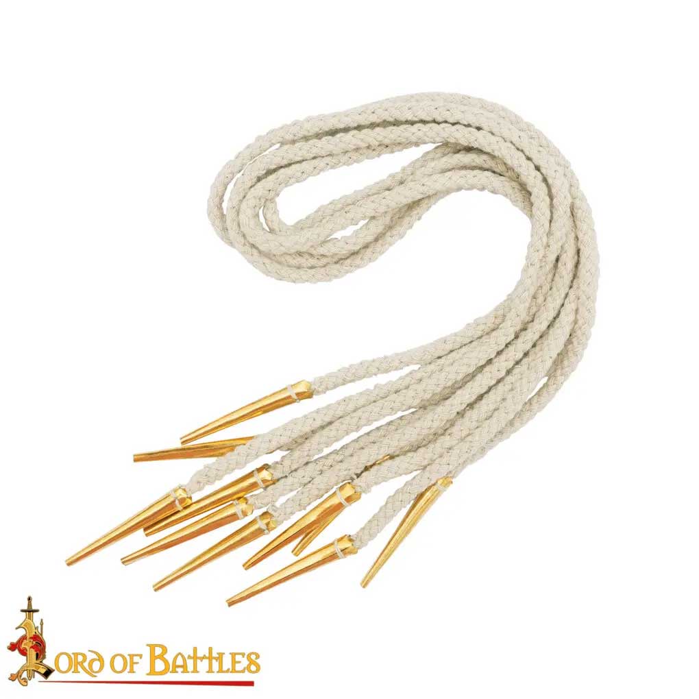 Cotton String with Brass Aiglet – 45cm or 150cm Lacing for LARP ...