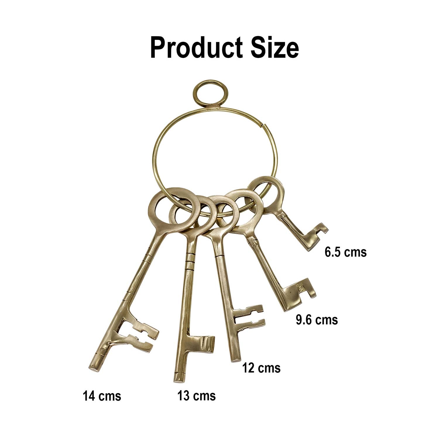 Decorative Brass Dungeon Keys – LARP, Cosplay & Reenactment Set – Calimacil