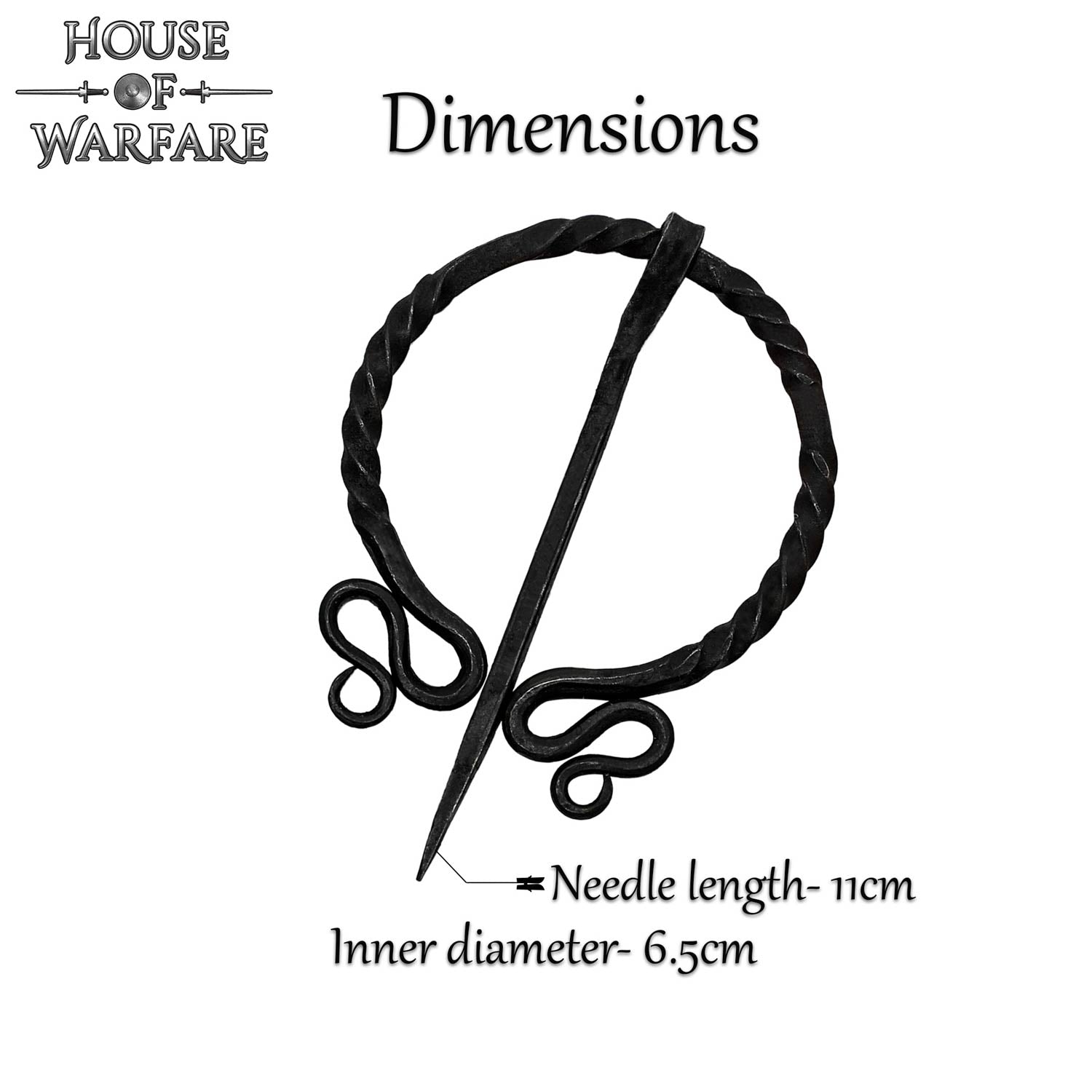 Hand-Forged Historical Cloak Pin - Elegant & Durable Medieval Accessory ...