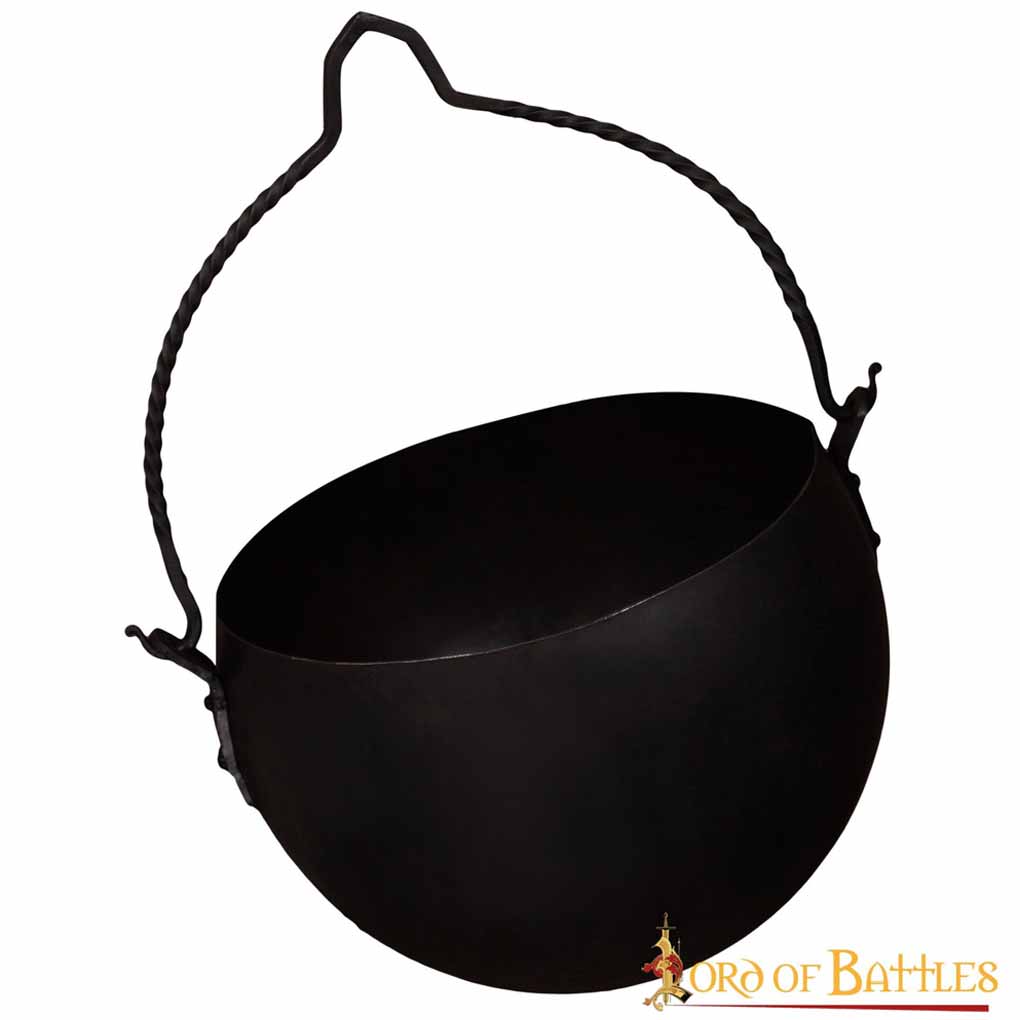 Hand-Forged Iron Cauldron – 32 cm Campfire Pot for LARP & Reenactment ...