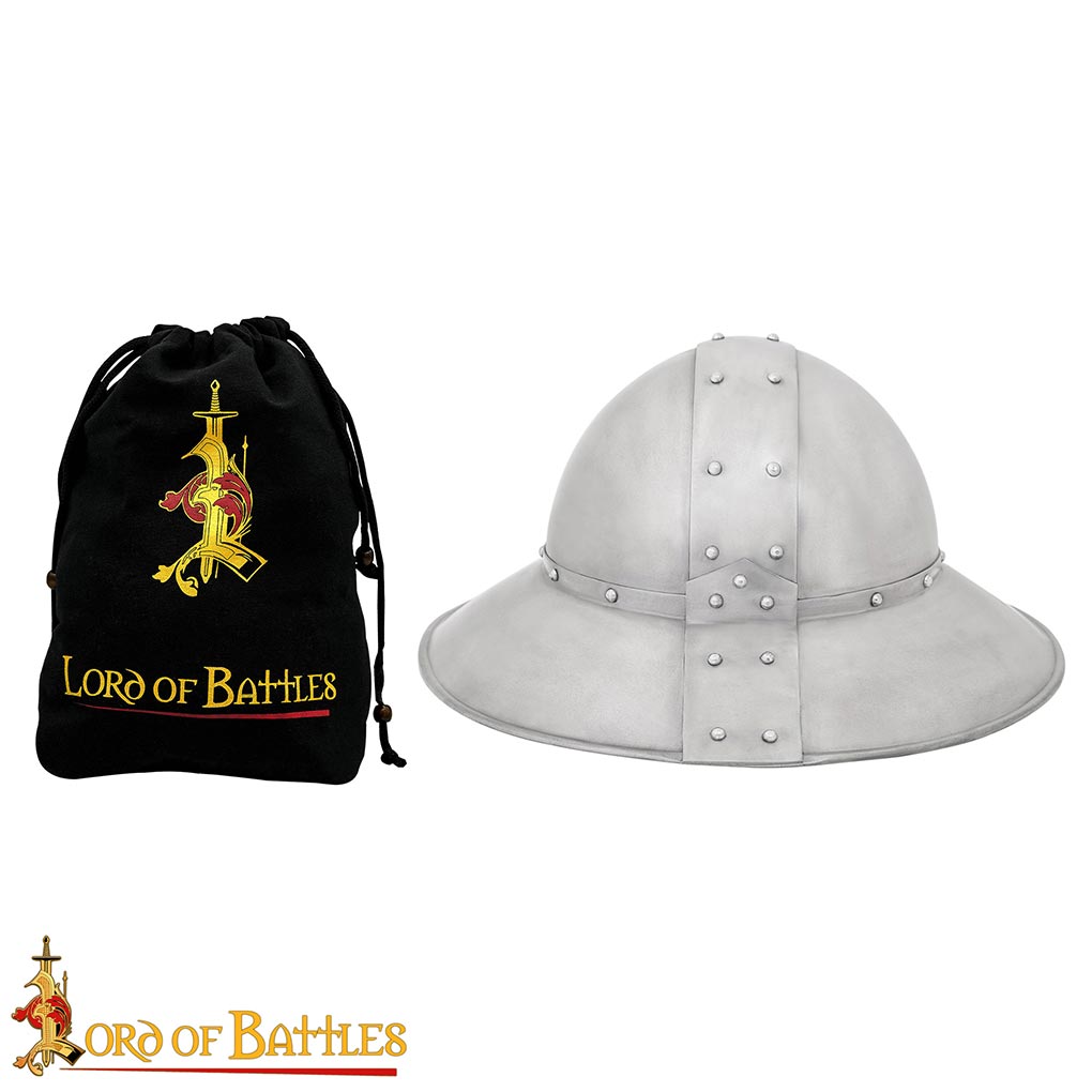 Medieval Kettle Hat – 18-Gauge Steel Helmet with Leather Liner – Calimacil