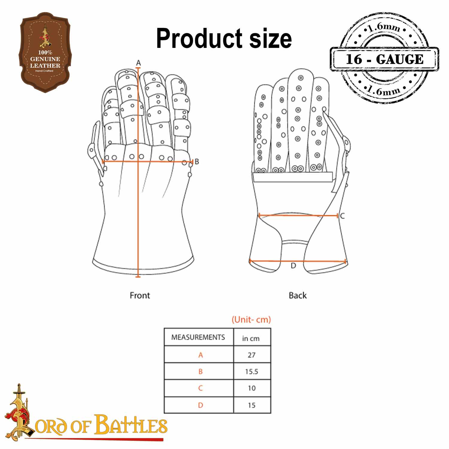 14th Century Hourglass Gauntlets – Steel LARP Armor – Calimacil