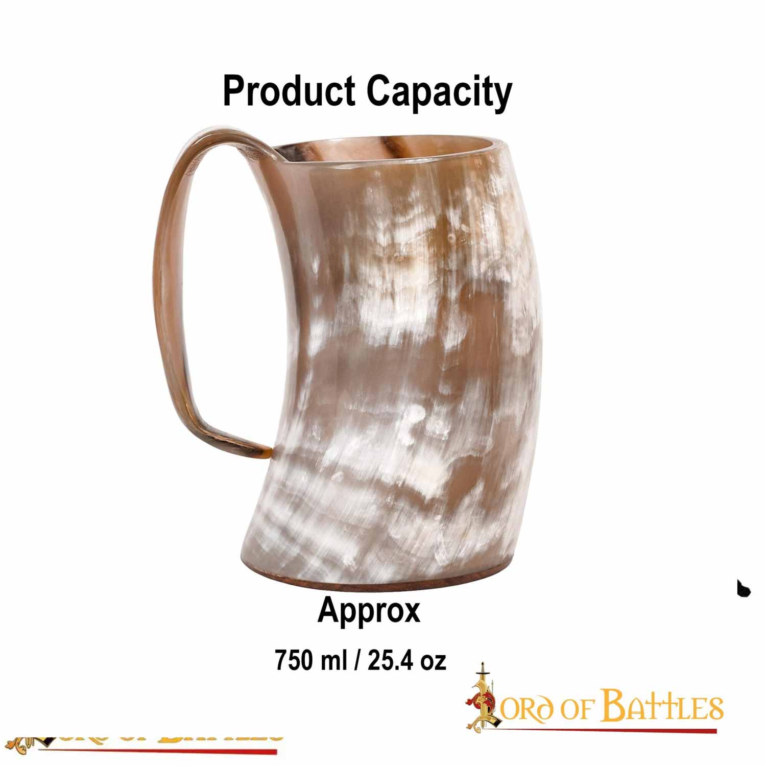 Medieval Viking Horn Tankard - Authentic Drinking Vessel for ...