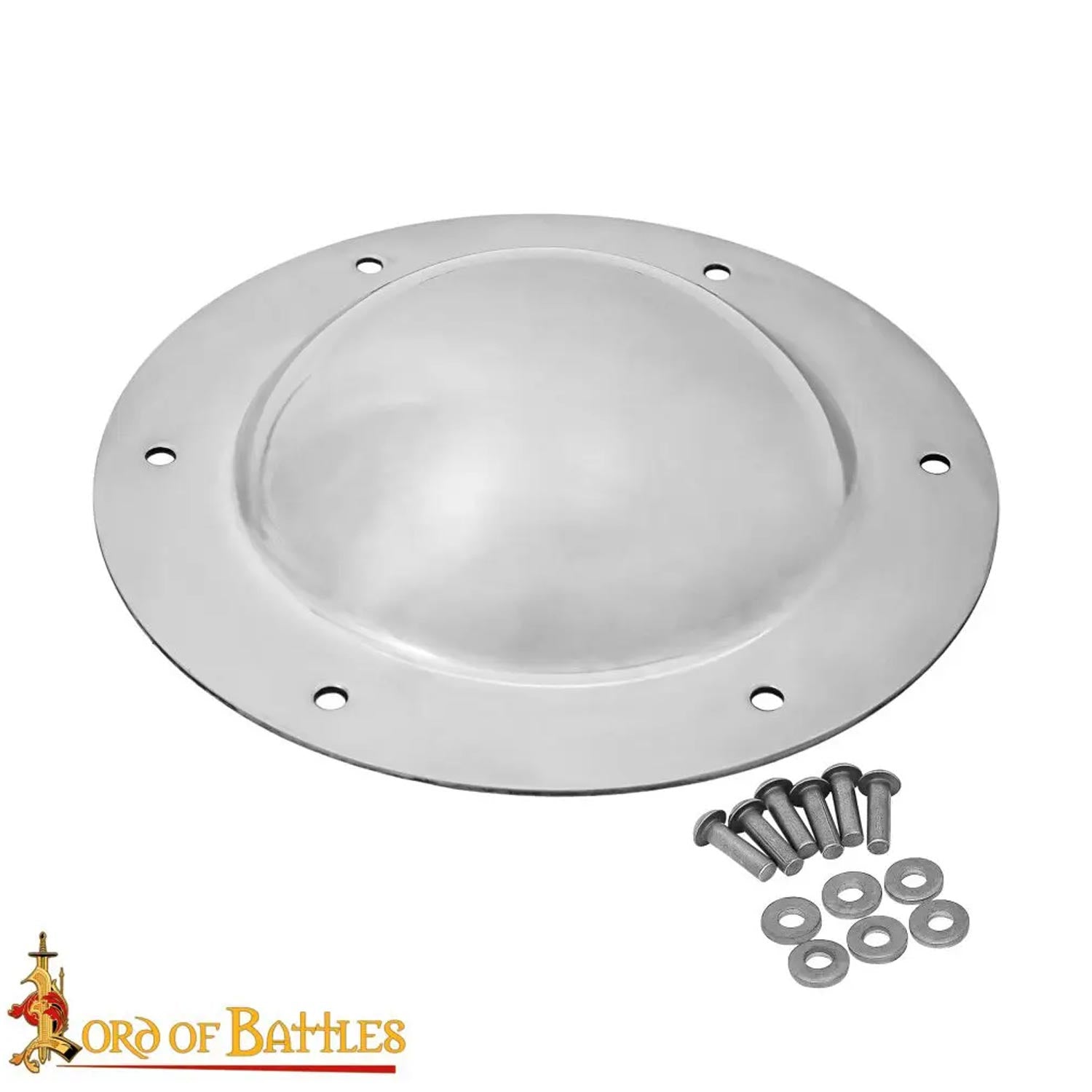 Medieval Round Shield Boss – Polished or Black Steel Umbo – Calimacil