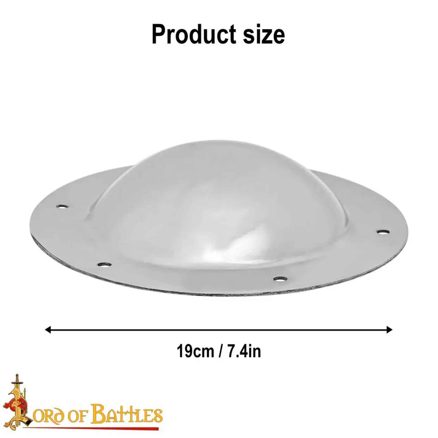 Medieval Round Shield Boss – Polished or Black Steel Umbo – Calimacil