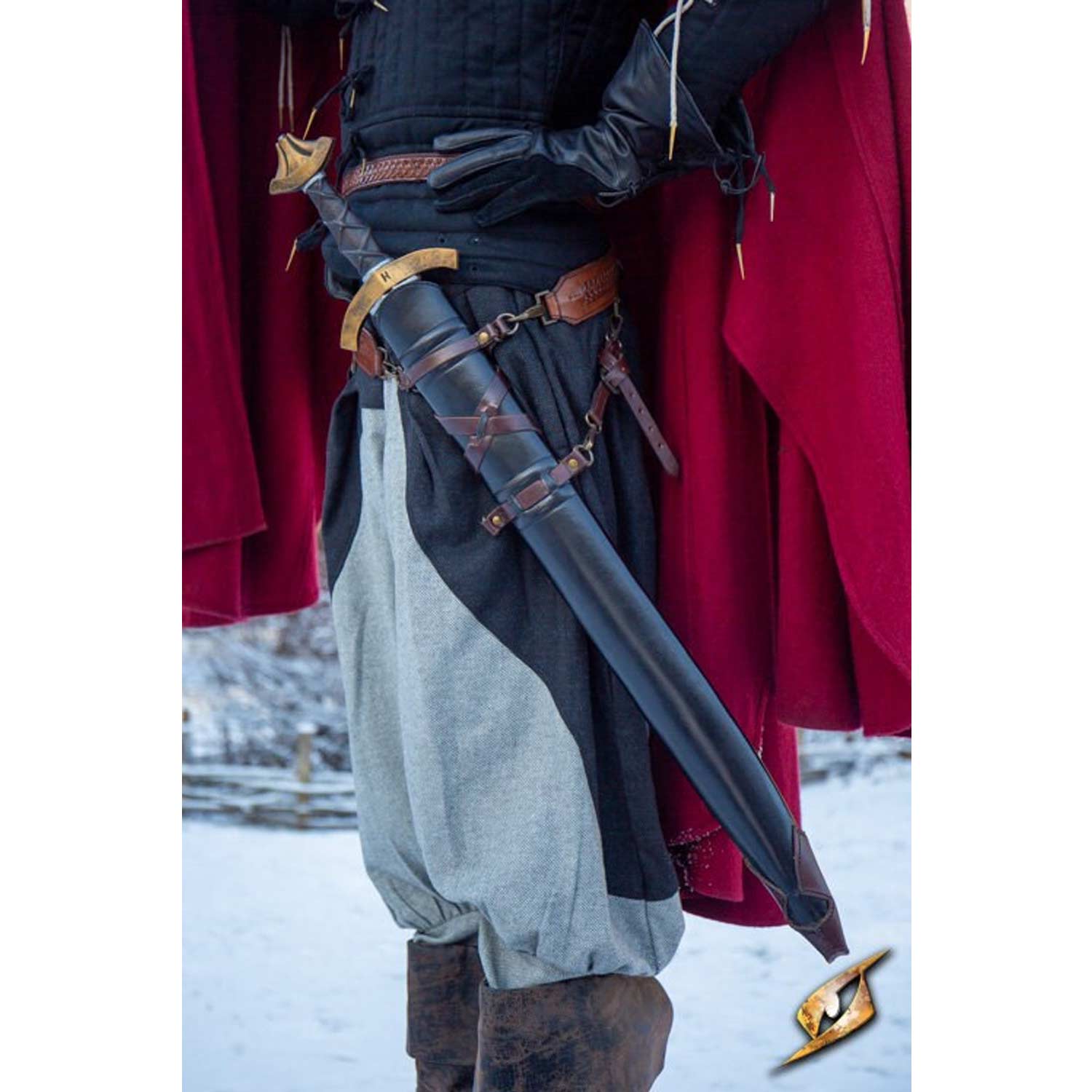 Epic Armoury Sword Belt Scabbard - Full-Length Leather Sheath for Left ...