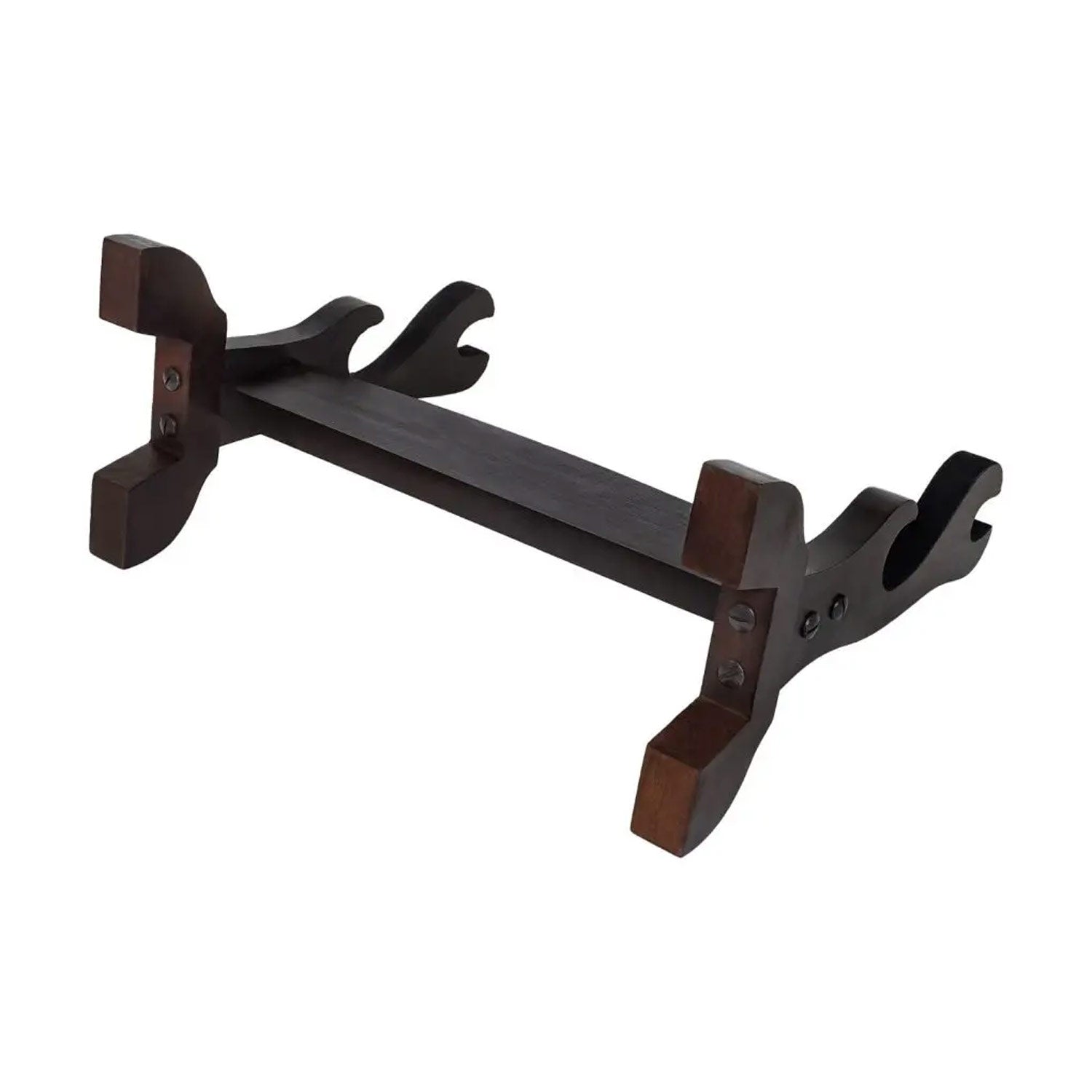 Elegant Wooden Two Tier Sword Stand with Black Suede | Perfect Display ...
